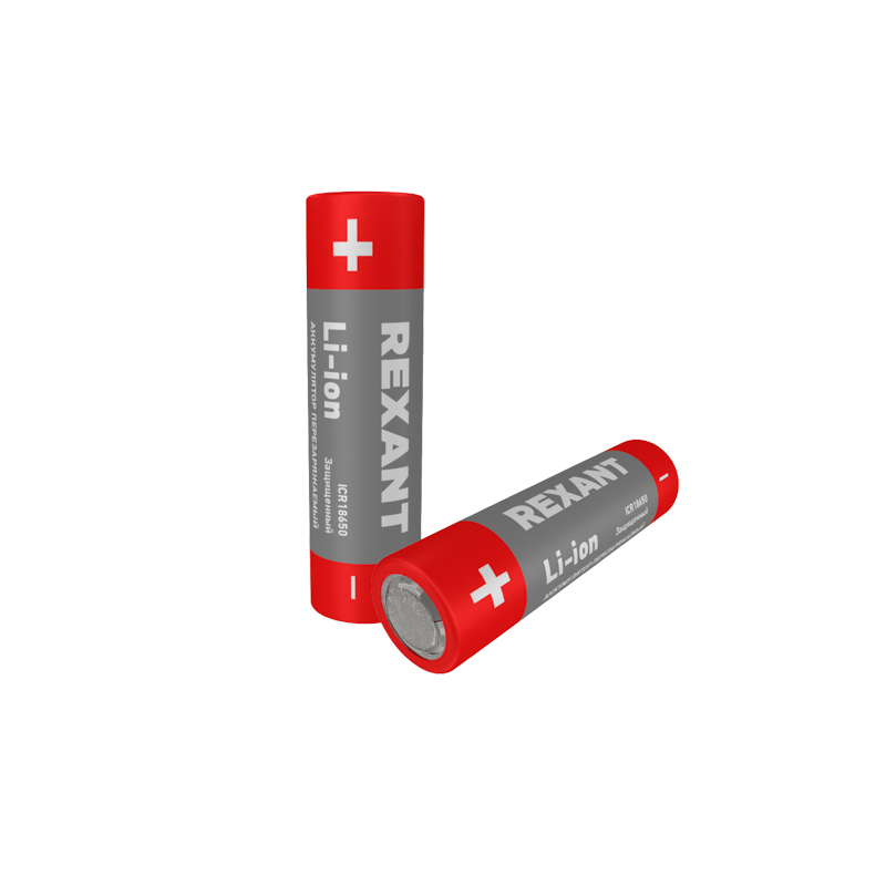 Аккумулятор Li-ion (литий-ион) 18650, 3,7В, 2400мАч, с платой защиты, 2 шт, пластиковая упаковка ...